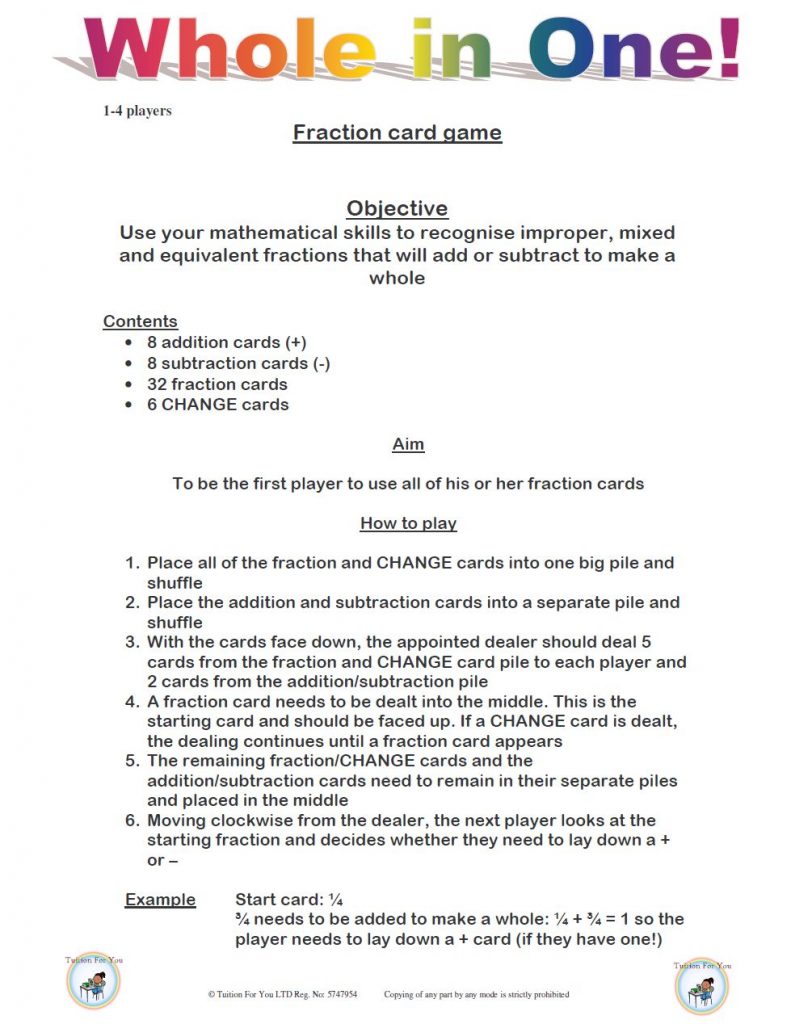 Whole in One - Tuition For You